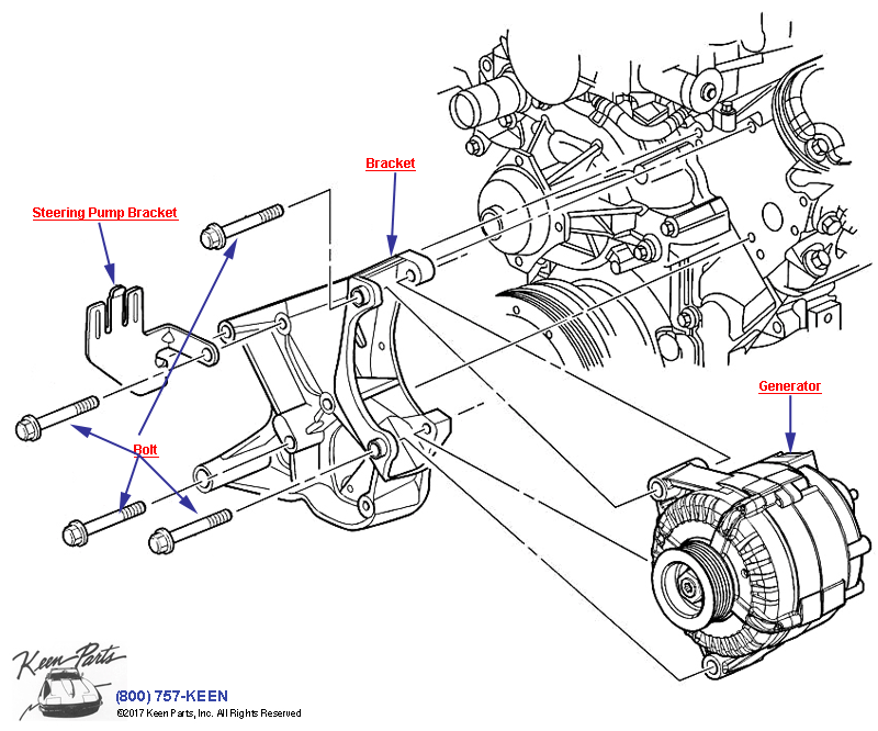 AC Compressor & Generator Mounting Bolt (171122) – Keen Parts