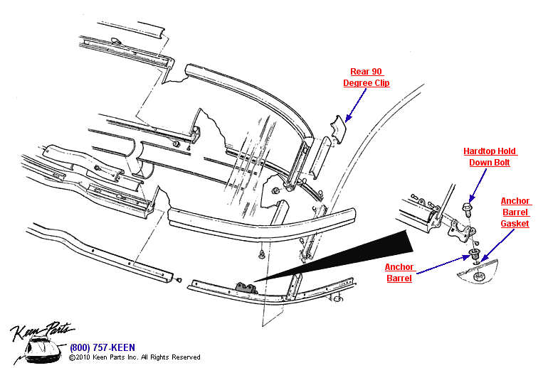 Hardtop Rear Window Molding (90 Degree) (230038) – Keen Parts